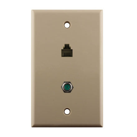 F-81 RG6 & Phone Wall Plate - Home Tech Experts Canada